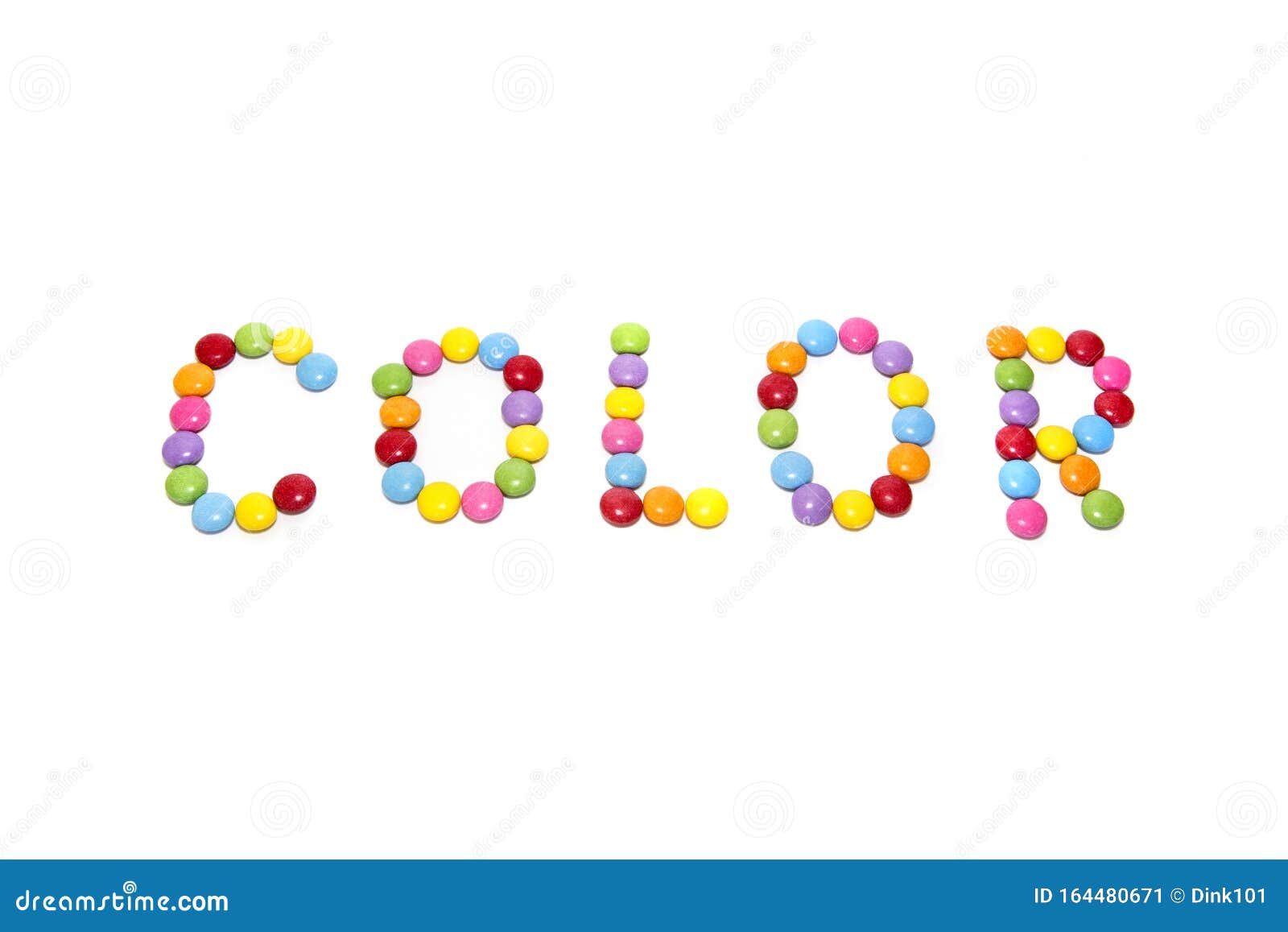 Word ``Color`` Made from Multicolored Sweets Candy Stock Image - Image ...
