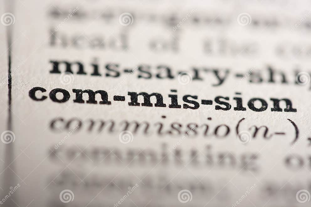 Word commission stock photo. Image of dictionary, closeup - 16423382