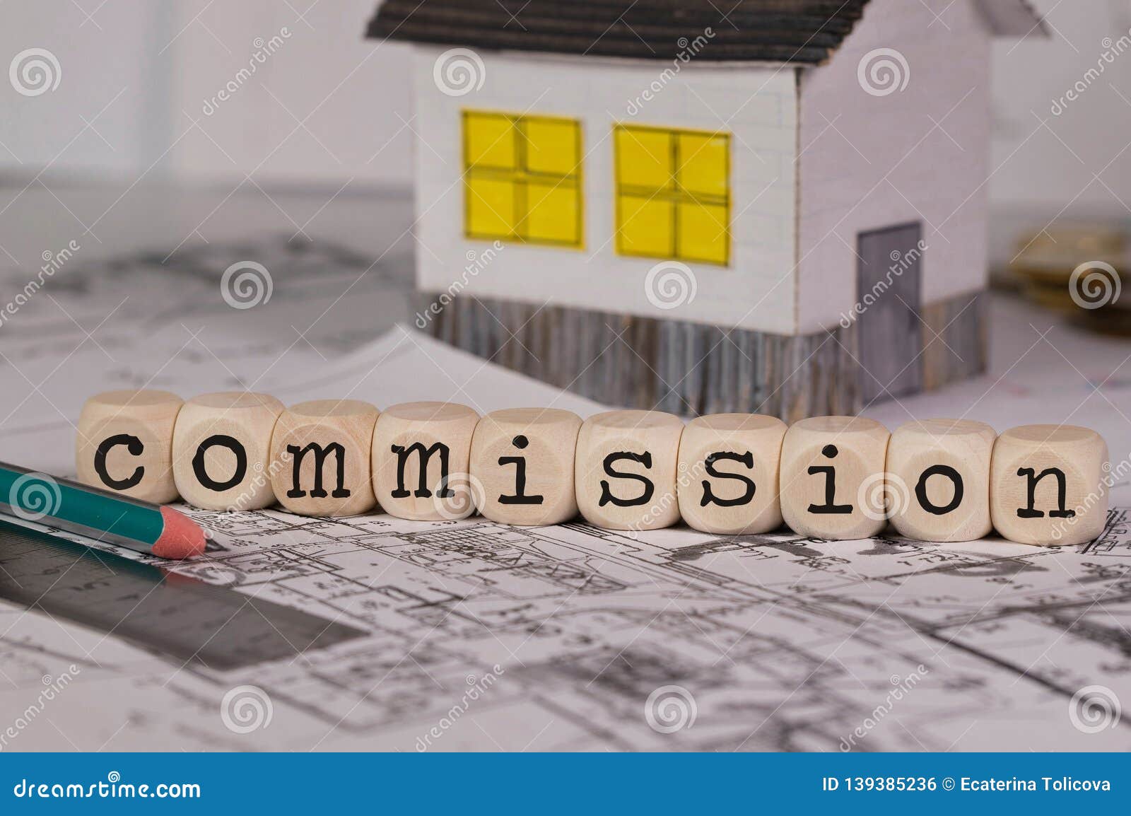 Word COMMISSION Composed of Wooden Letters. Stock Photo - Image of ...