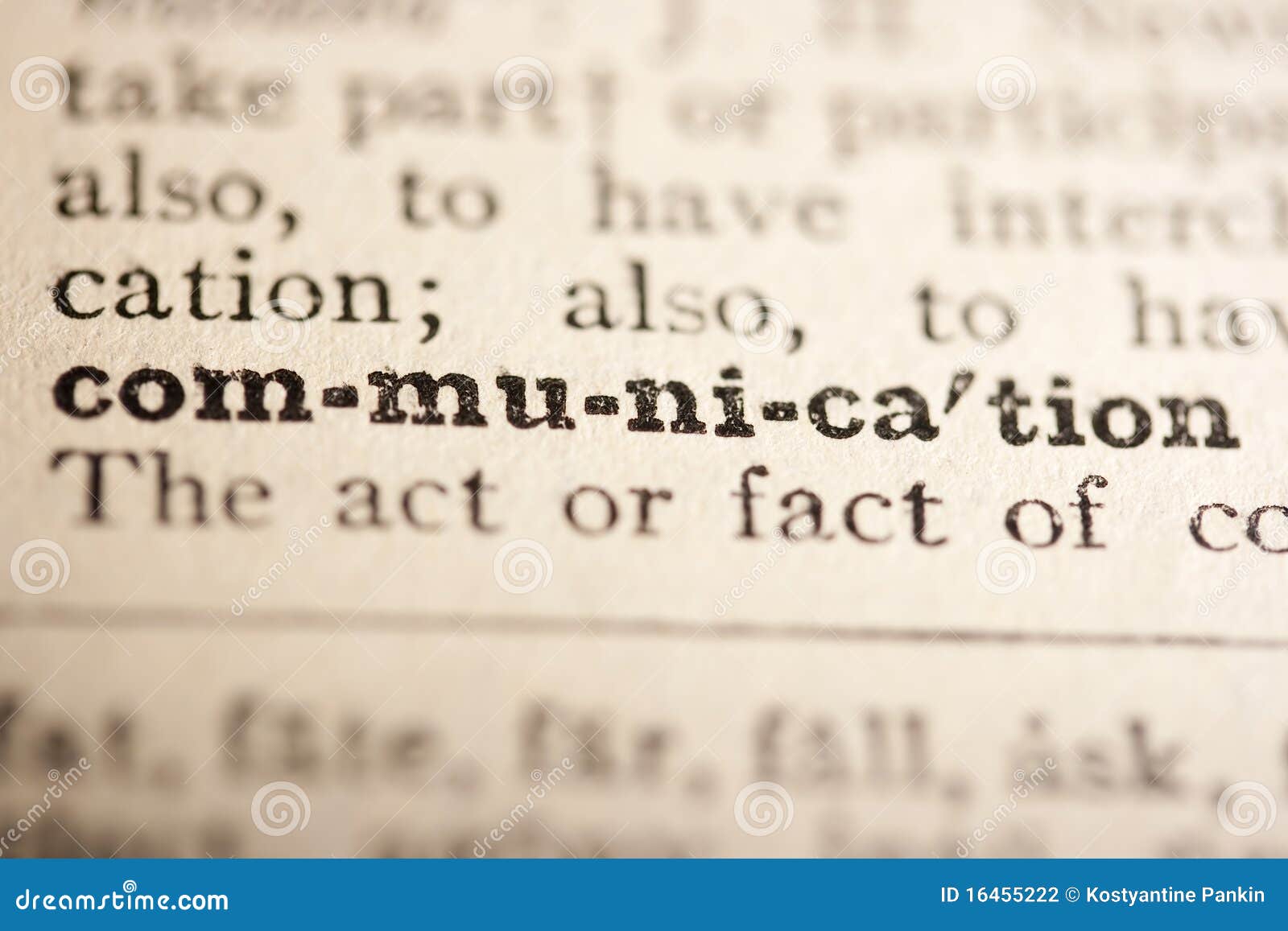 Word communication stock photo. Image of gain, page, reference - 16455222