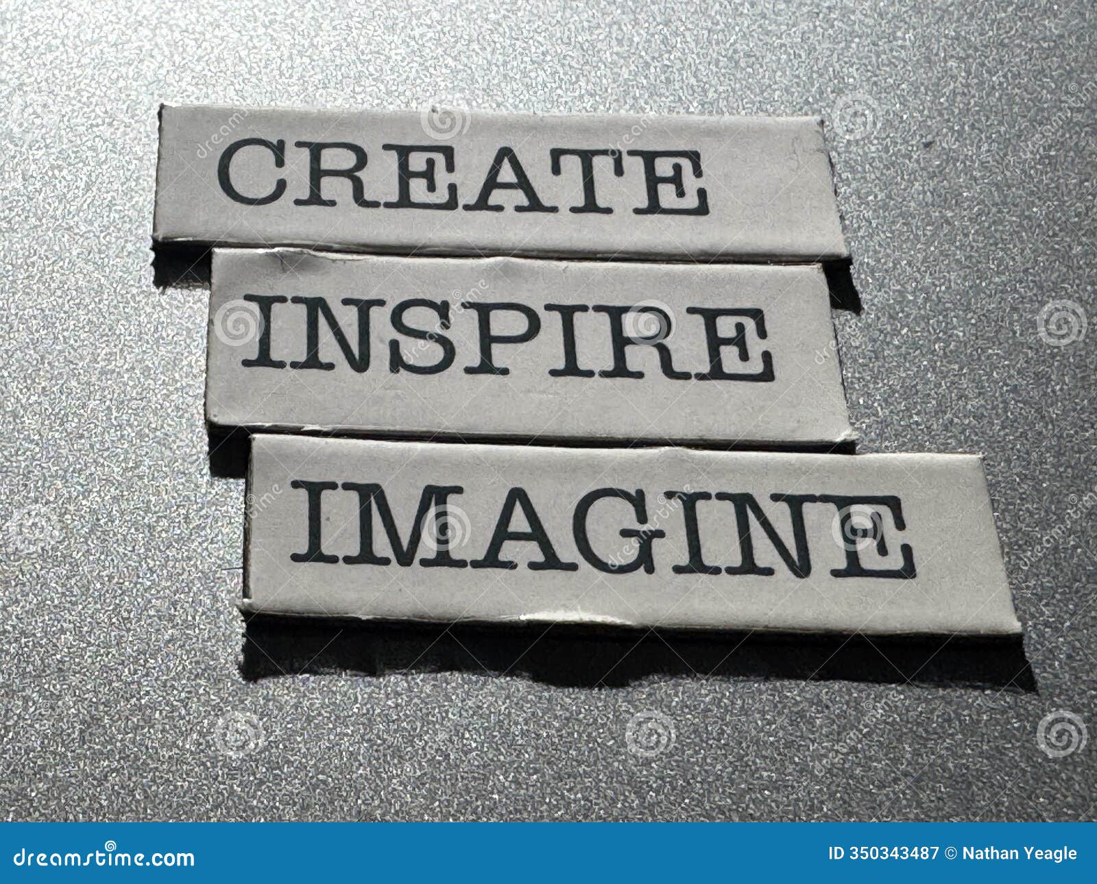 Create Inspire Imagine Words on Magnets Stock Image - Image of create ...