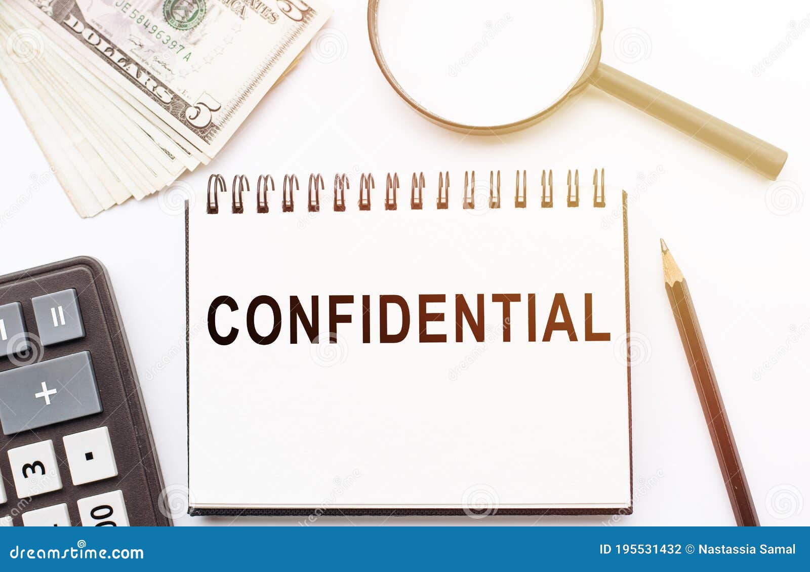 The Word Confidential in Notebook on Office Table Stock Photo - Image ...