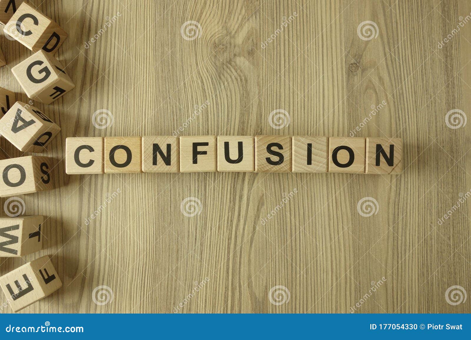Word Confusion Spelled Out From Cardboard Letters Made By Black ...