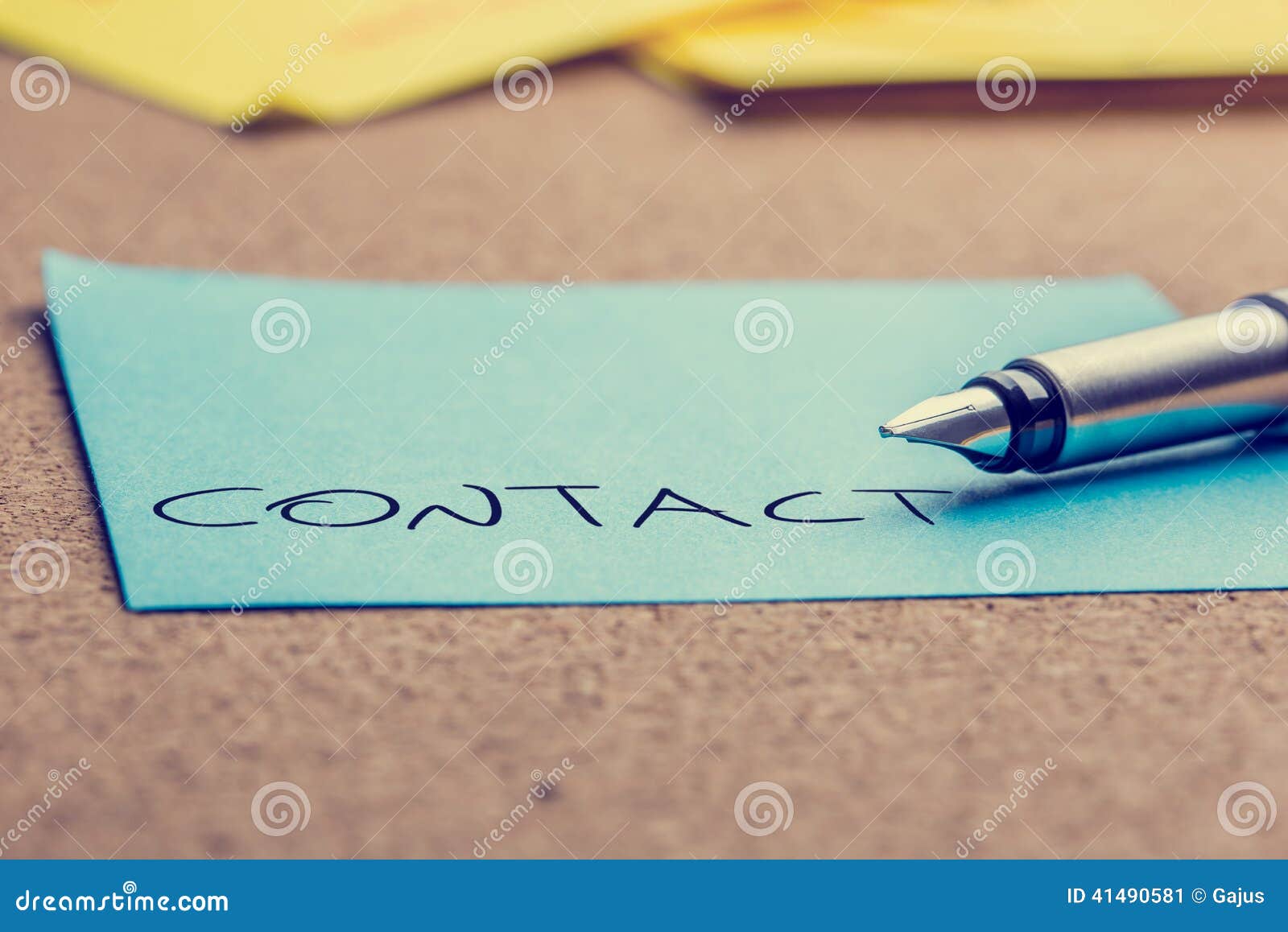 Word Contact on a Post it Paper Stock Image - Image of paper, instagram ...