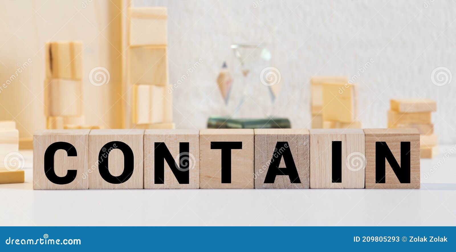 The Word of CONTAIN on Building Blocks Concept Stock Image - Image of ...