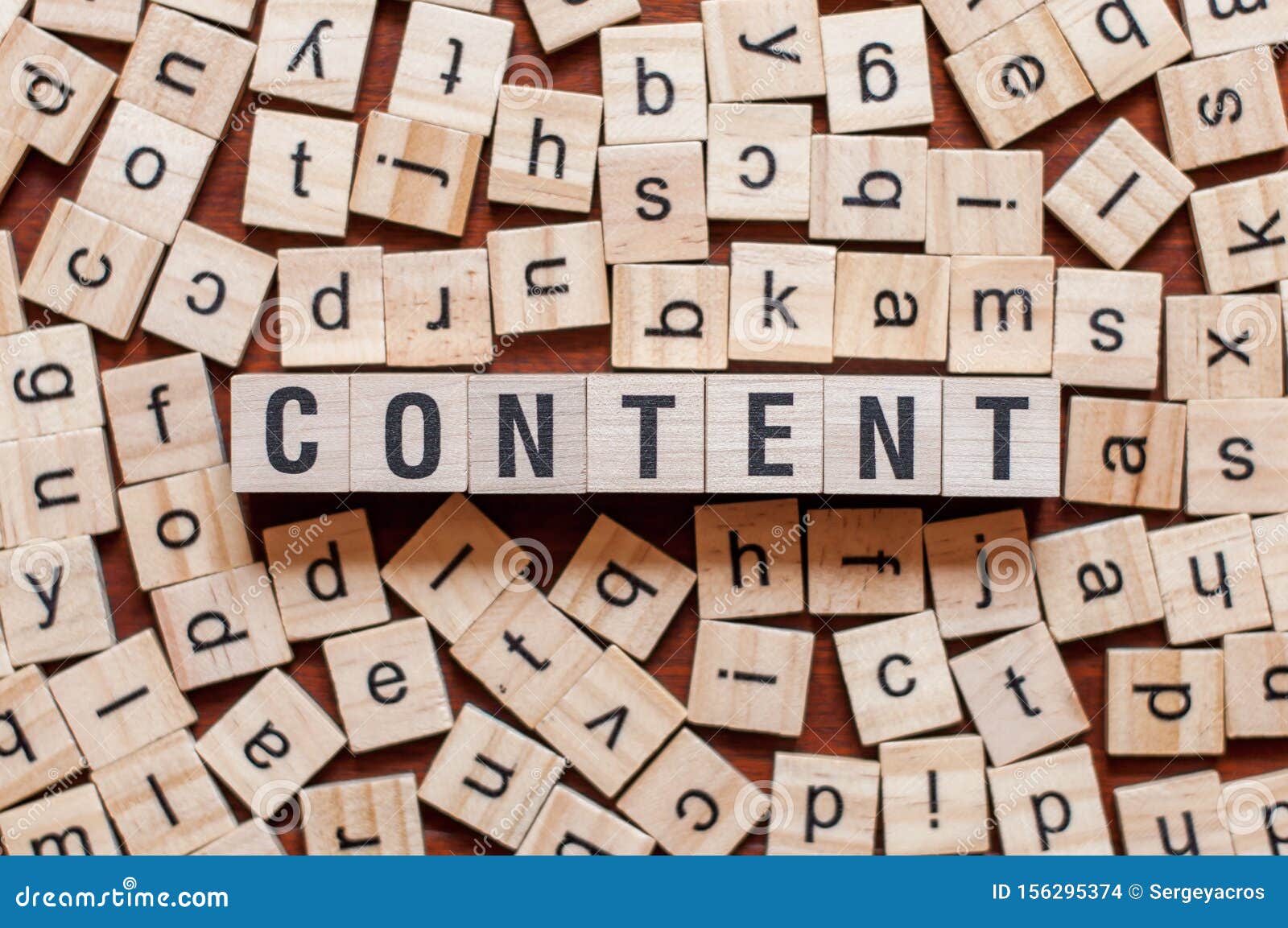 The Word of CONTENT on Building Blocks Concept Stock Photo - Image of ...