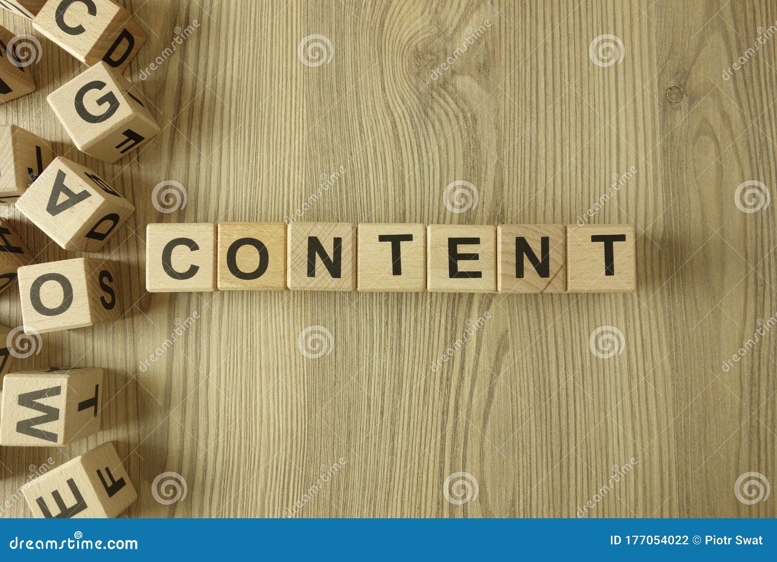 Word Content from Wooden Blocks Stock Photo - Image of pacify, size ...