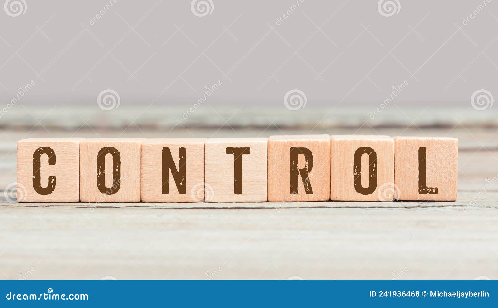 Word control on wood cubes stock photo. Image of square - 241936468