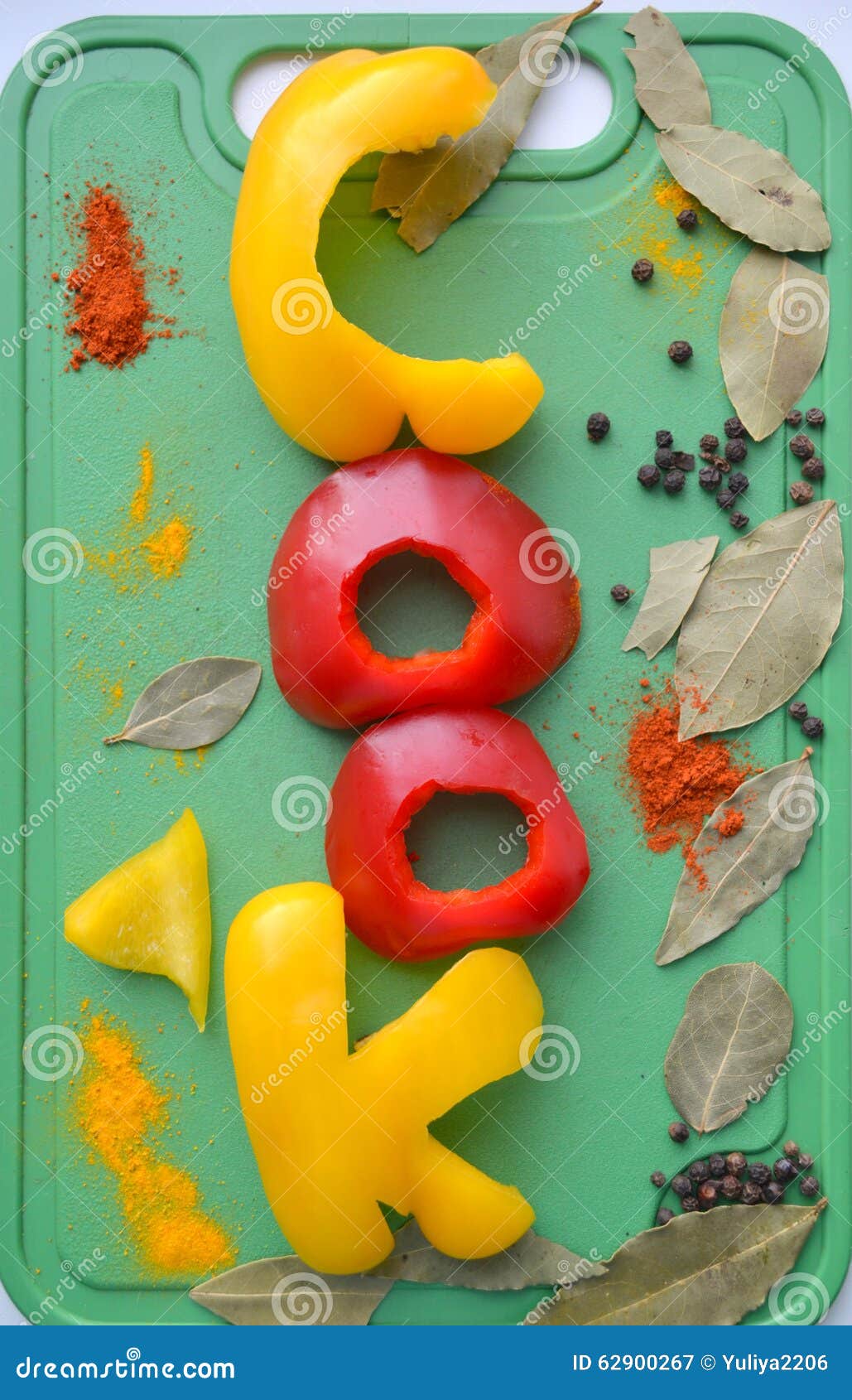 The word cook stock image. Image of conservation, green - 62900267