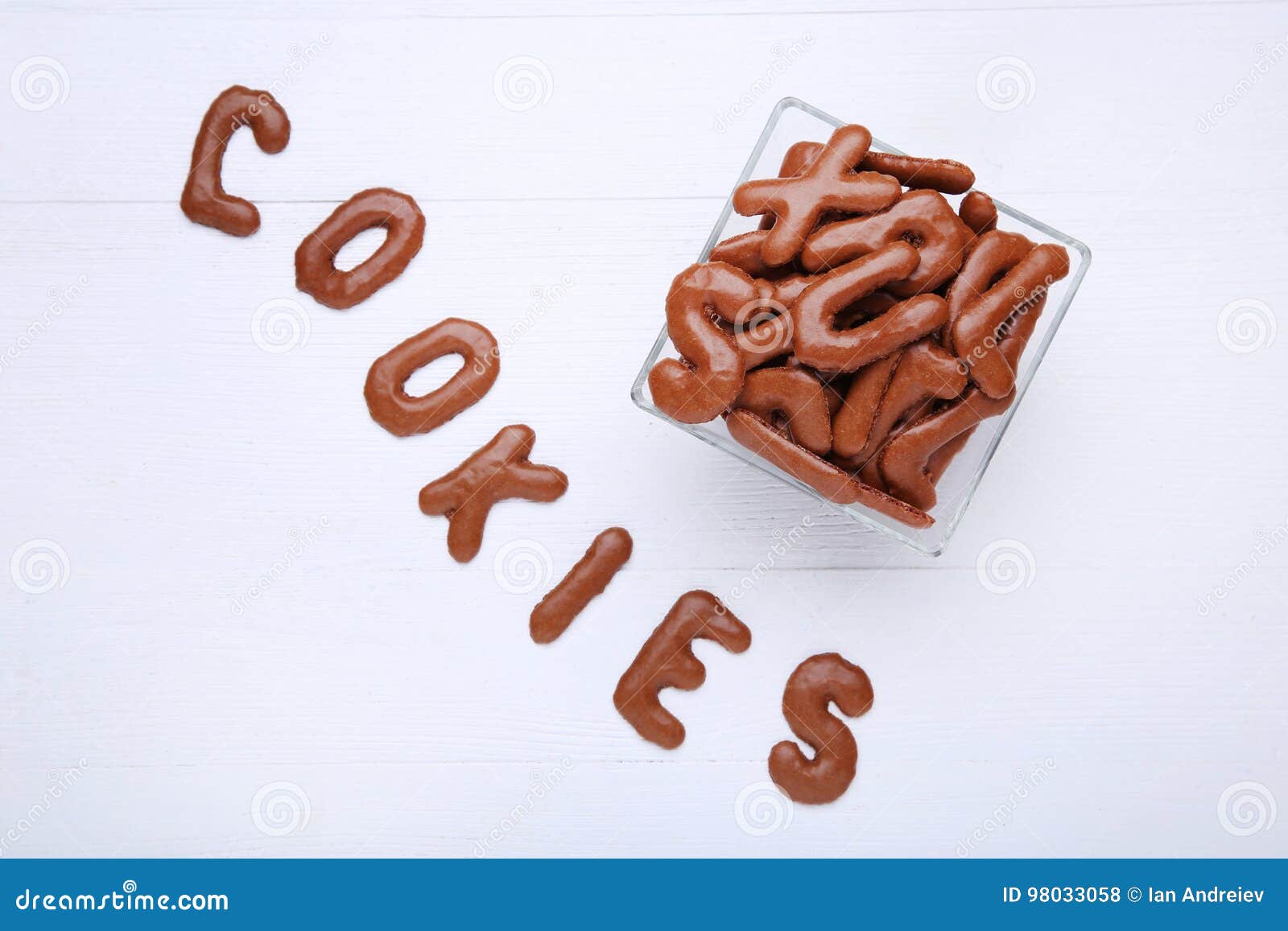 Word Cookies stock photo. Image of homemade, font, decoration - 98033058