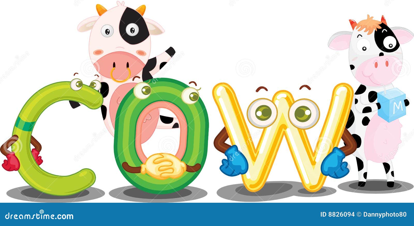 The Word Cow Stock Images - Image: 8826094