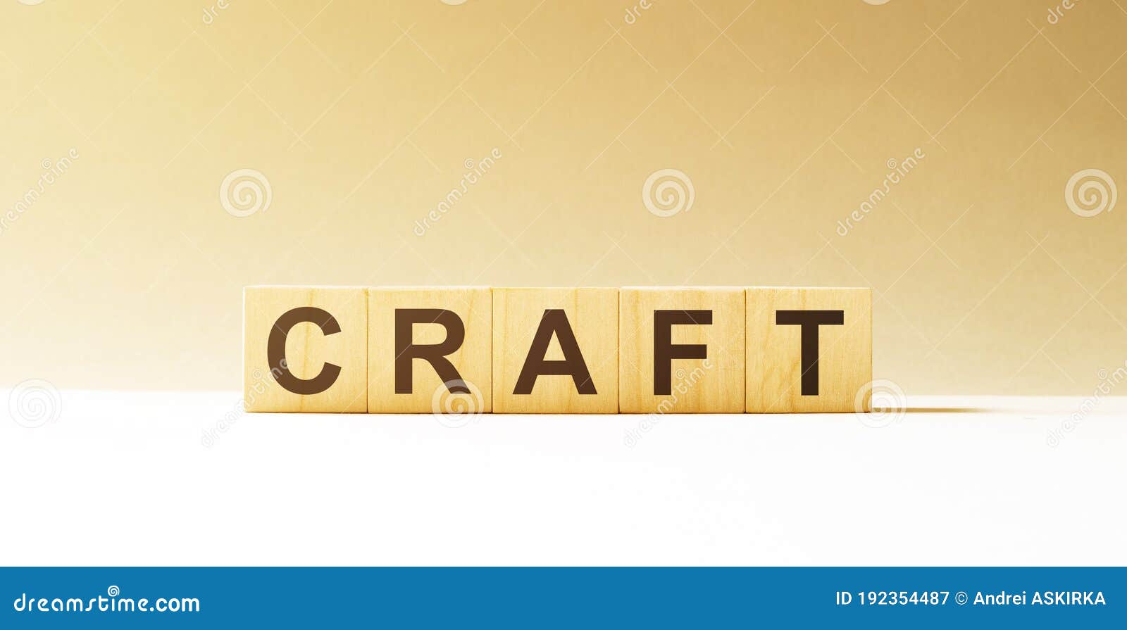 Word CRAFT Made with Wood Building Blocks Stock Image - Image of letter ...