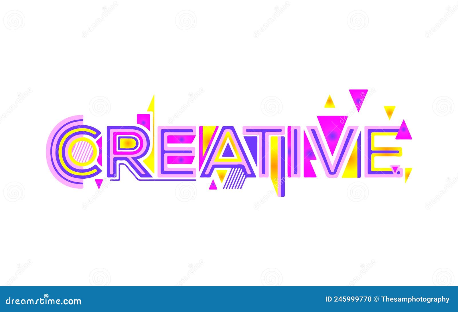 The word creative stock illustration. Illustration of template - 245999770