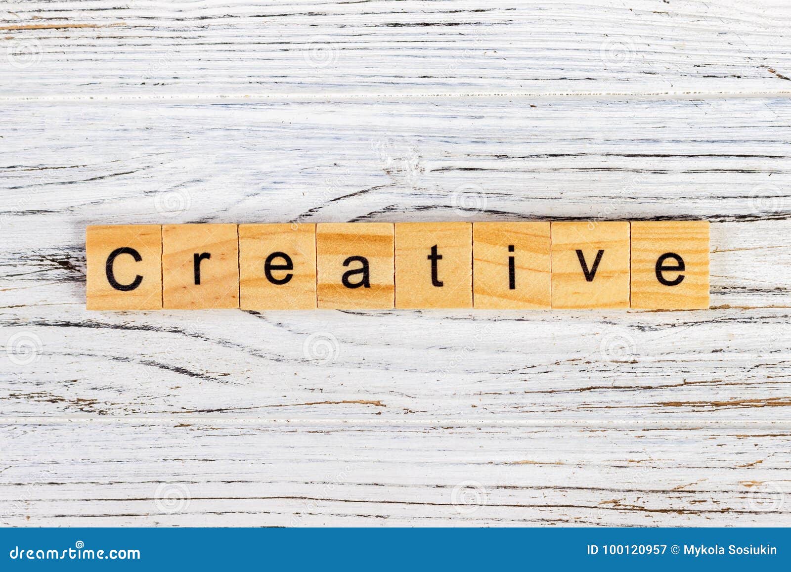 The Word CREATIVE Made of Letters on Wooden Blocks Stock Image - Image ...