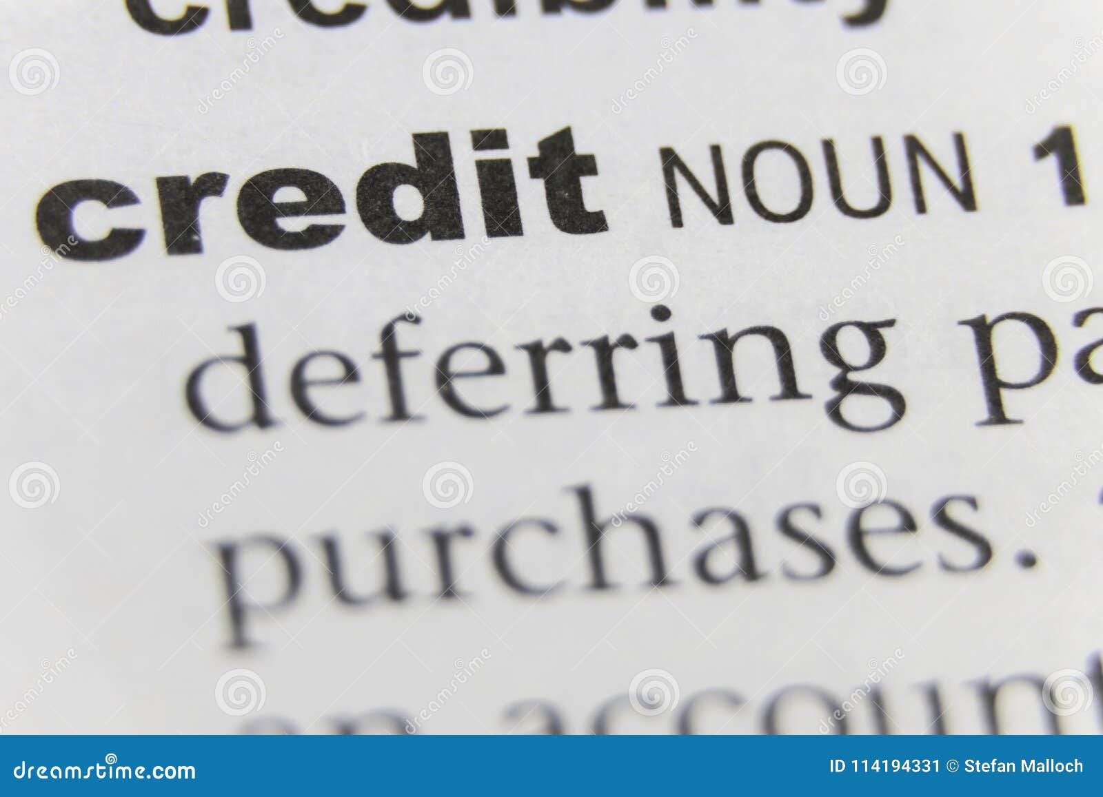 The Word Credit Close Up stock image. Image of financial - 114194331