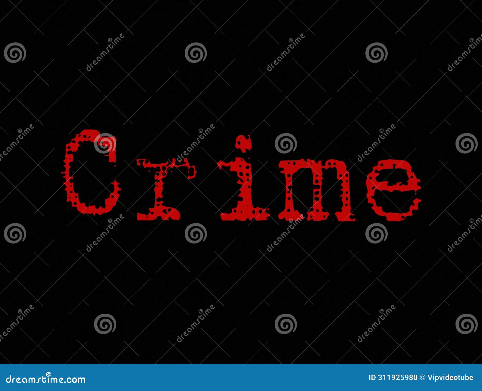 The Word Crime in Red on a Black Background Stock Illustration ...