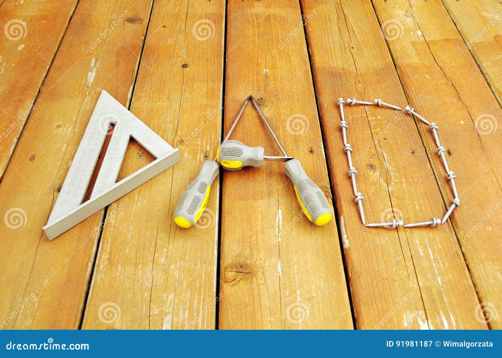 Word ` DAD ` Van Hulpmiddelen Wordt Geschikt Dat Stock Afbeelding ...