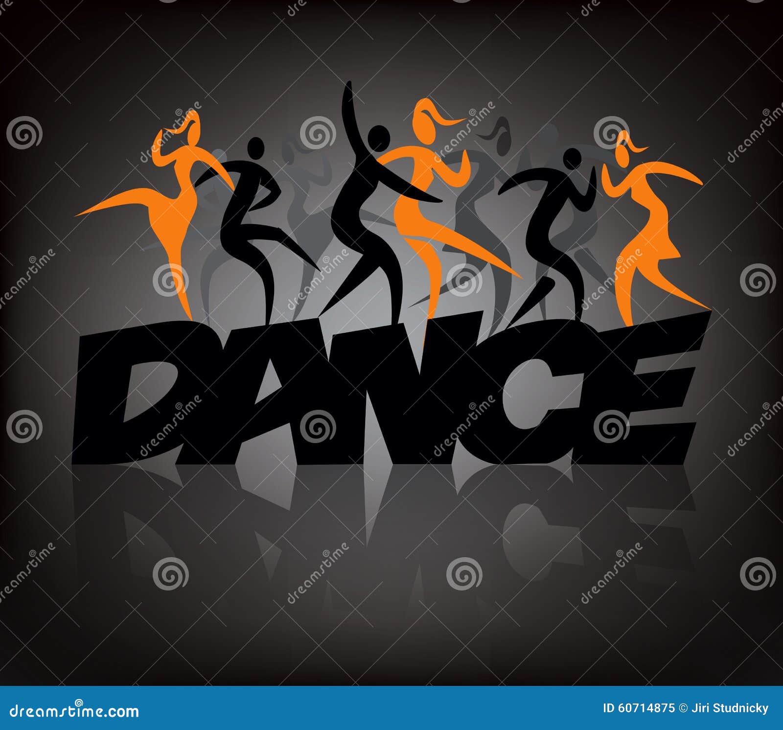 Word Dance Dancers. Stock Vector - Image: 60714875