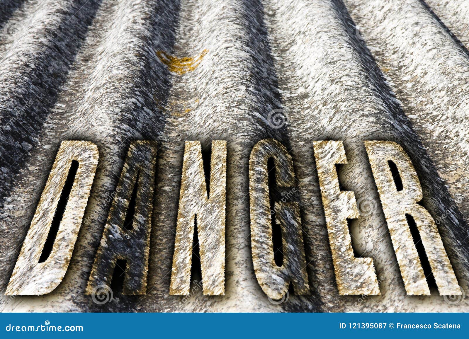 The Word `danger` Written with Letters Having Asbestos Graphics ...