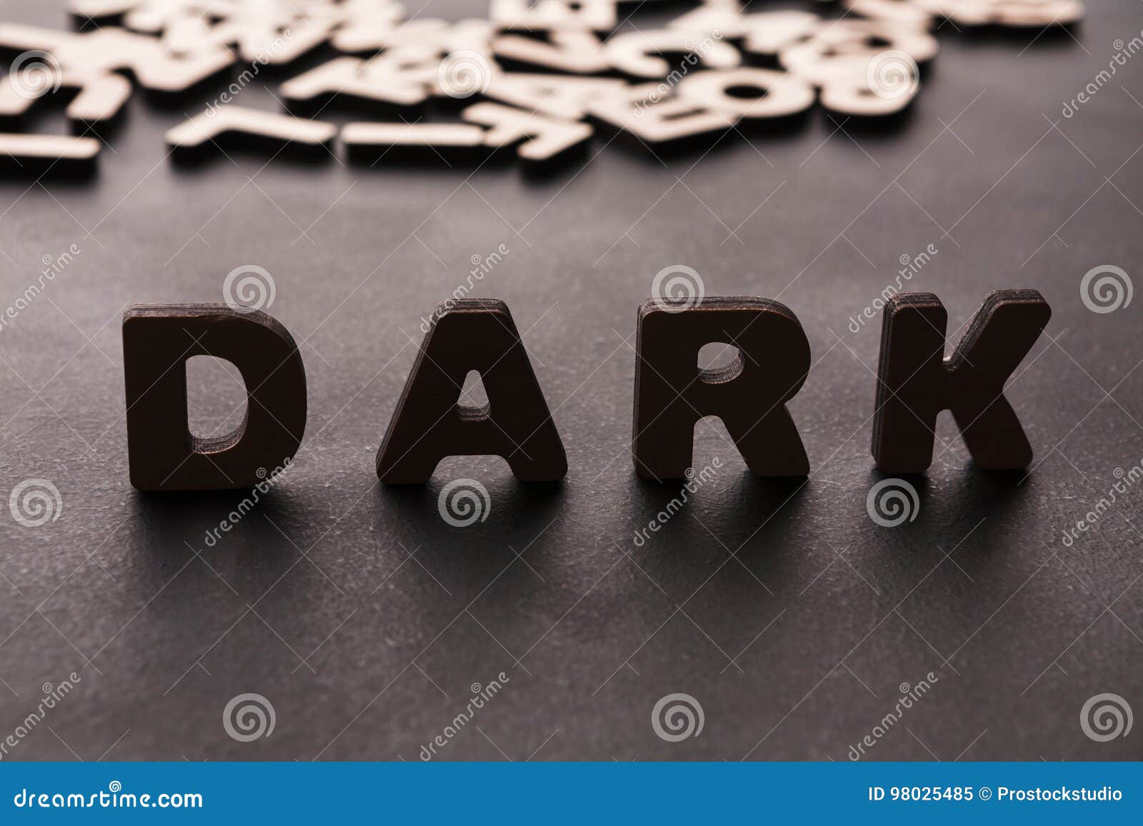 Word Dark Standing On Table Royalty-Free Stock Photography ...