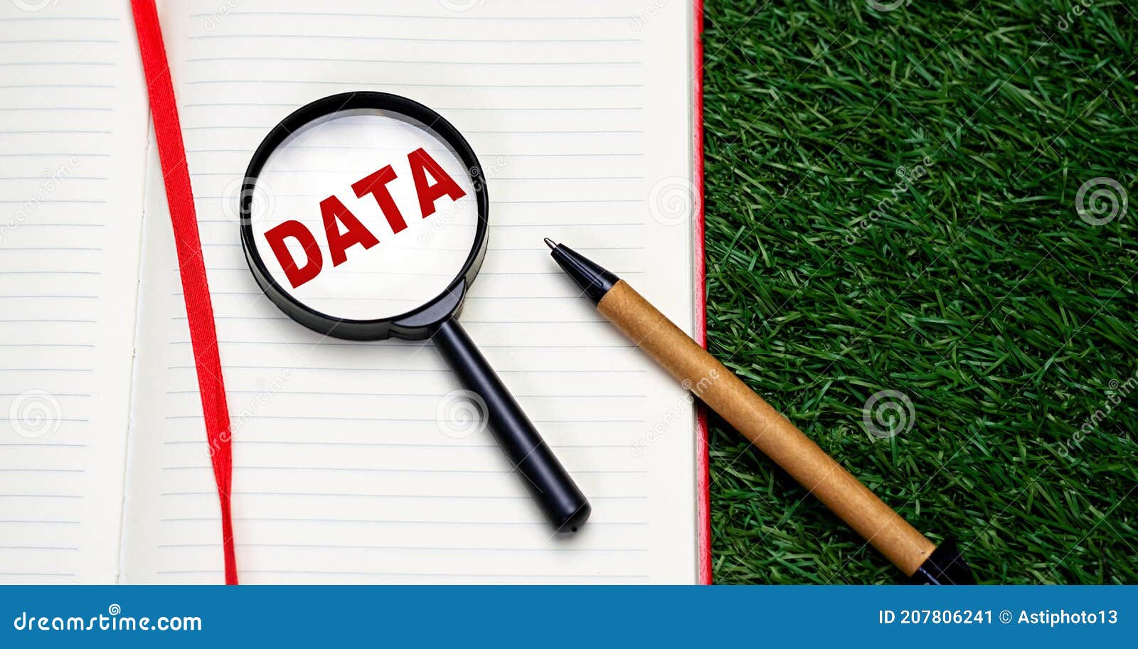 Word Data Written on Notebook Red Letters Stock Image - Image of data ...