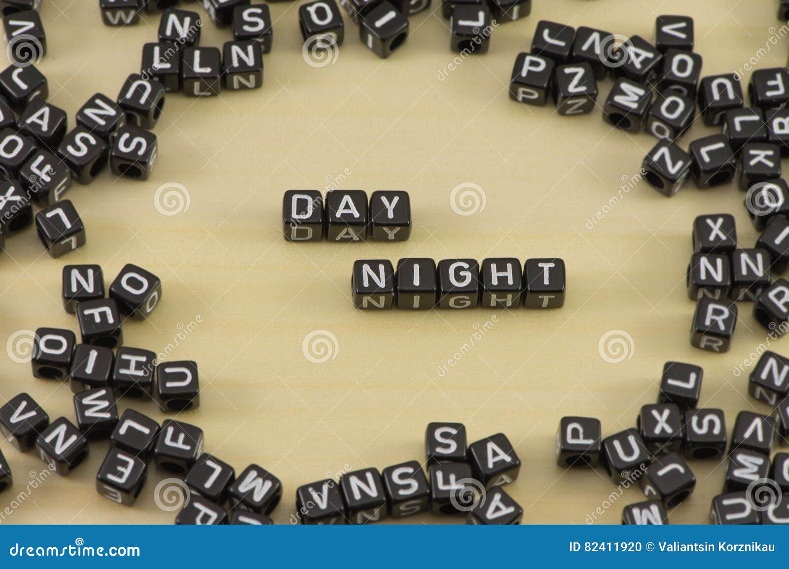 The word day and night stock photo. Image of message - 82411920
