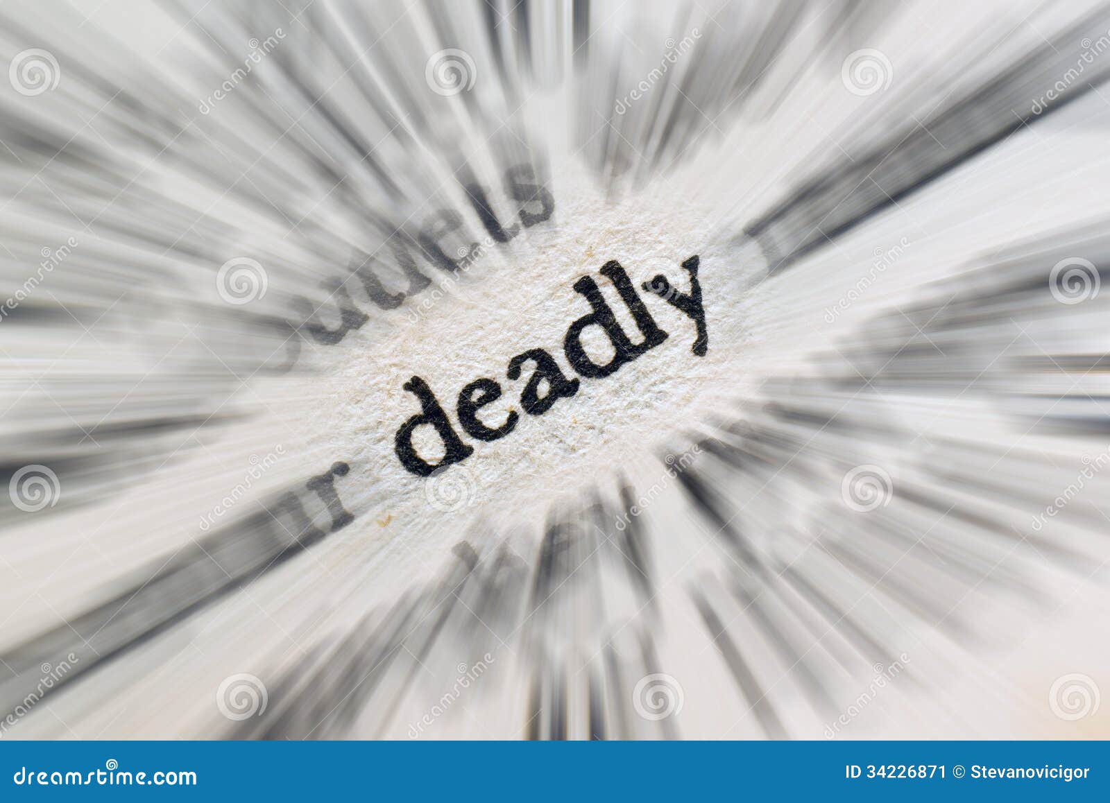 Word deadly in the book stock image. Image of dangerous - 34226871