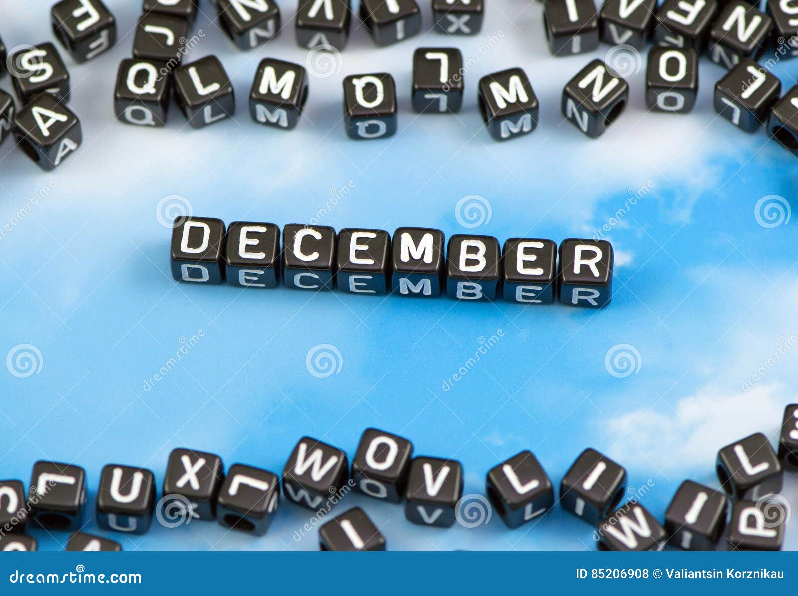 The word December stock photo. Image of decorative, cold - 85206908