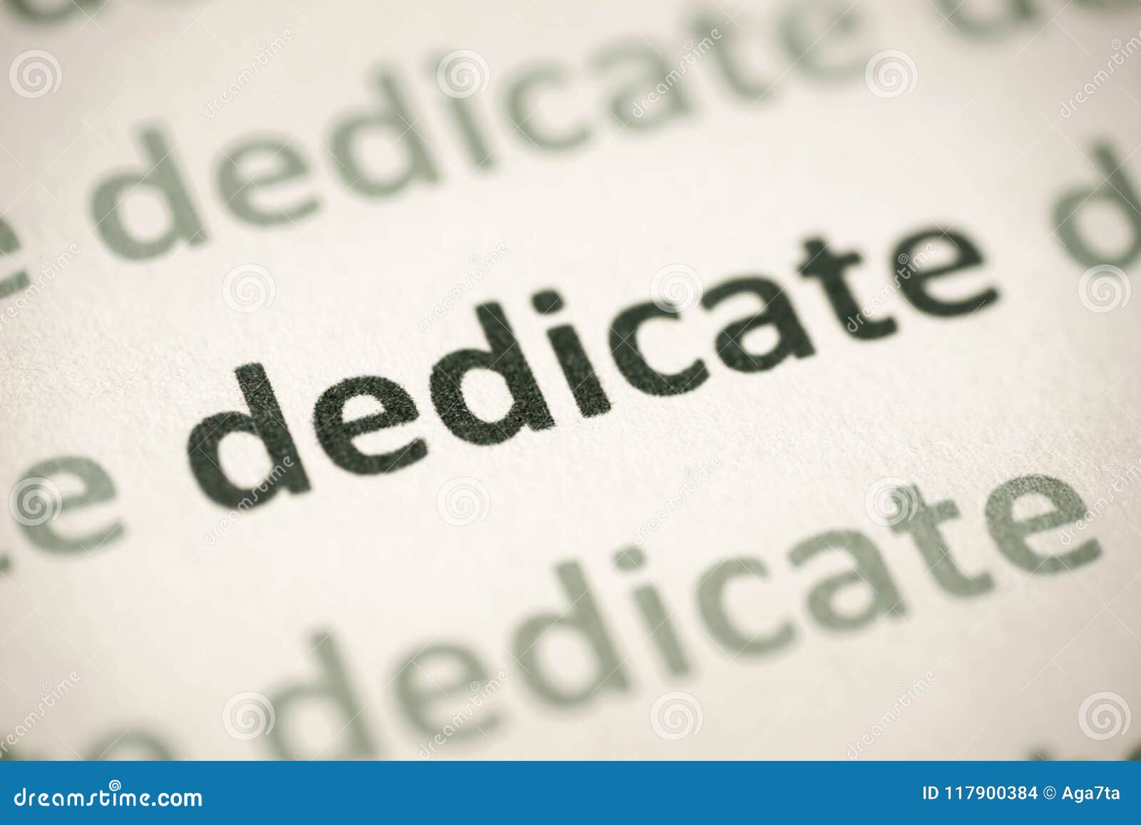 Word Dedicate Printed on Paper Macro Stock Photo - Image of inscribe ...
