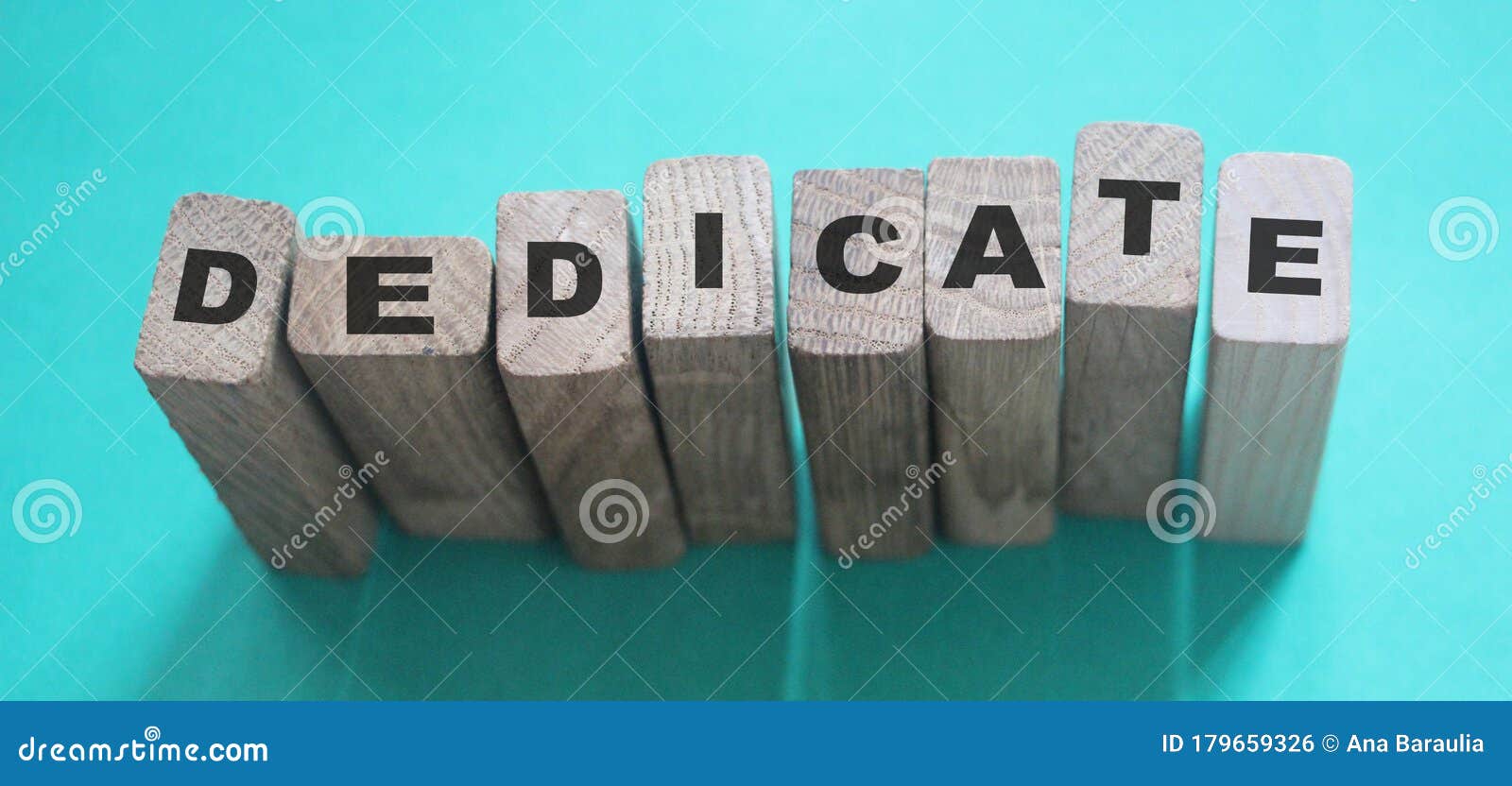 Word Dedicate on a Row of Wooden Blocks. Devotion Dedication Love ...