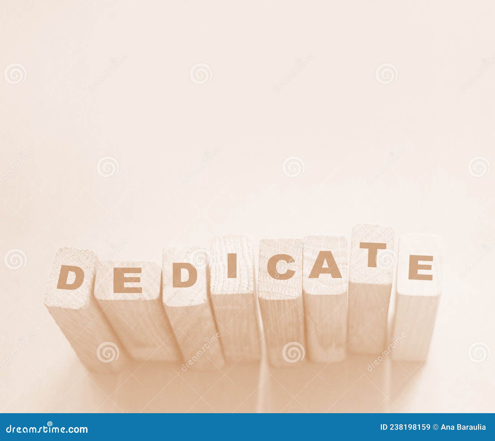 Word Dedicate on a Row of Wooden Blocks. Devotion Dedication Love ...