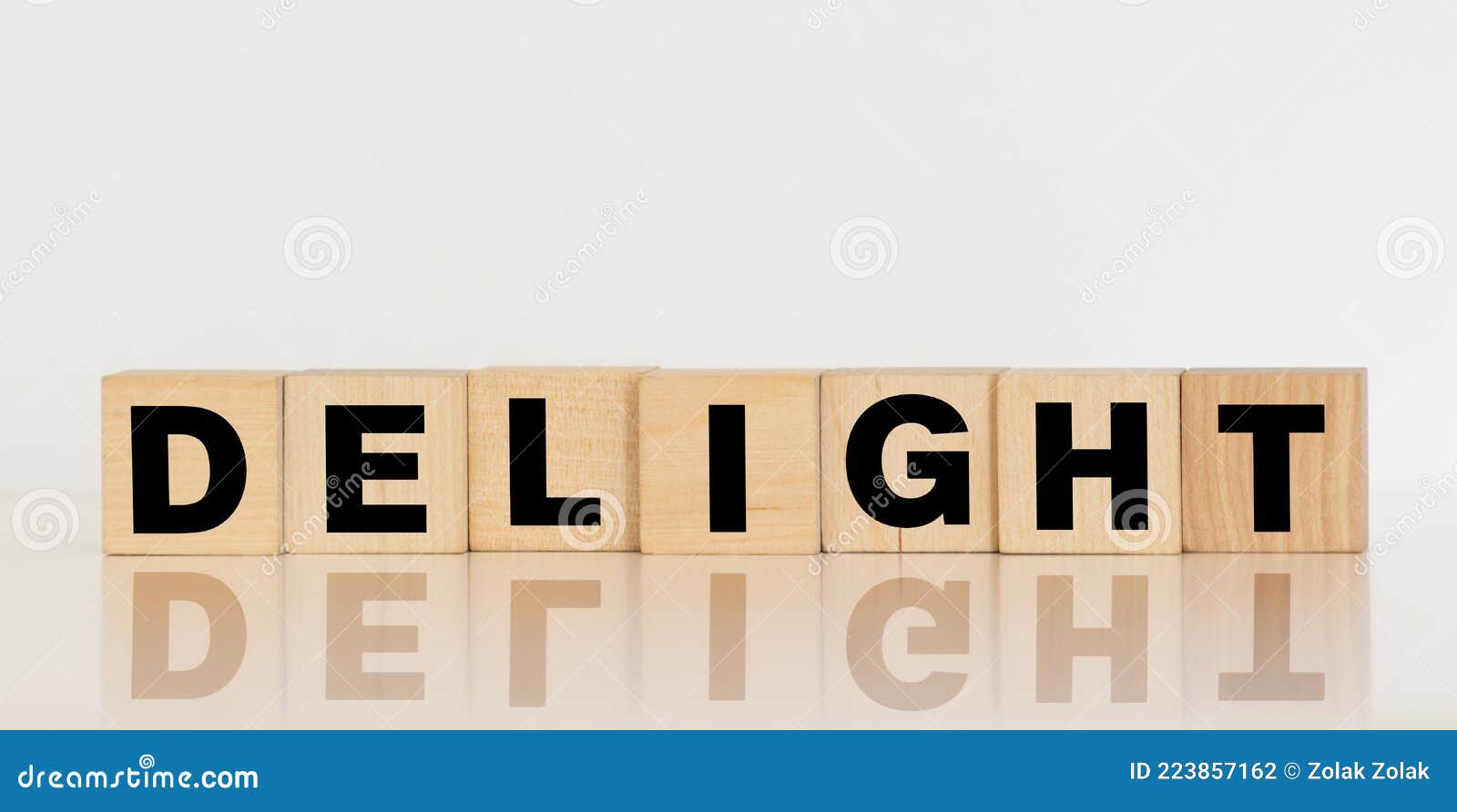 The Word of DELIGHT on Building Blocks Concept. Stock Photo - Image of ...