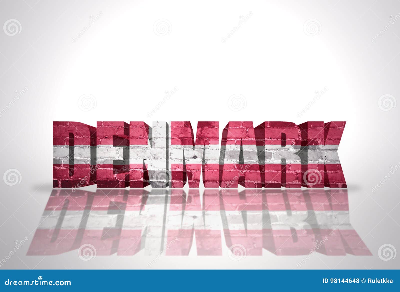 Word Denmark on the White Background Stock Illustration - Illustration ...