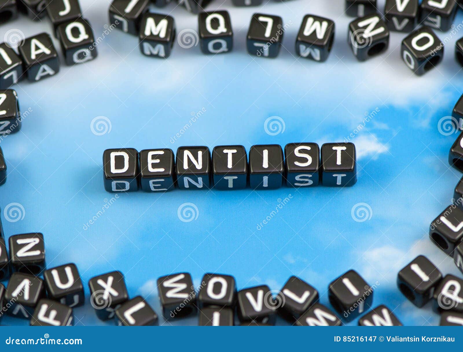 The word Dentist stock image. Image of blue, background - 85216147