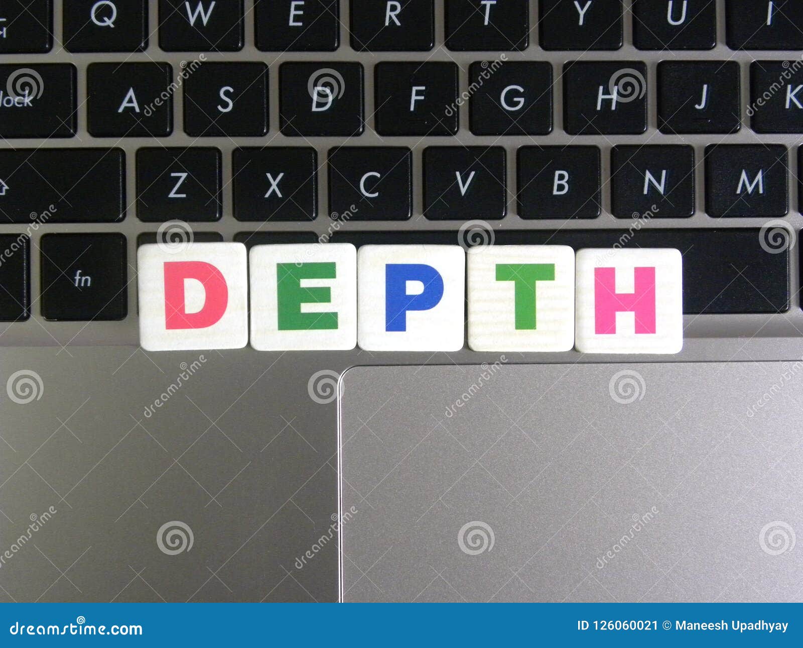 Word Depth on Keyboard Background Stock Image - Image of process ...