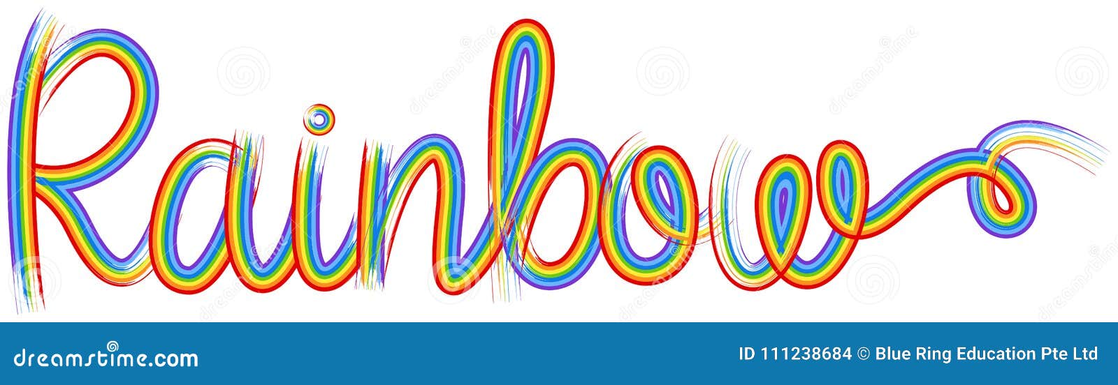 Word design for rainbow stock vector. Illustration of background ...