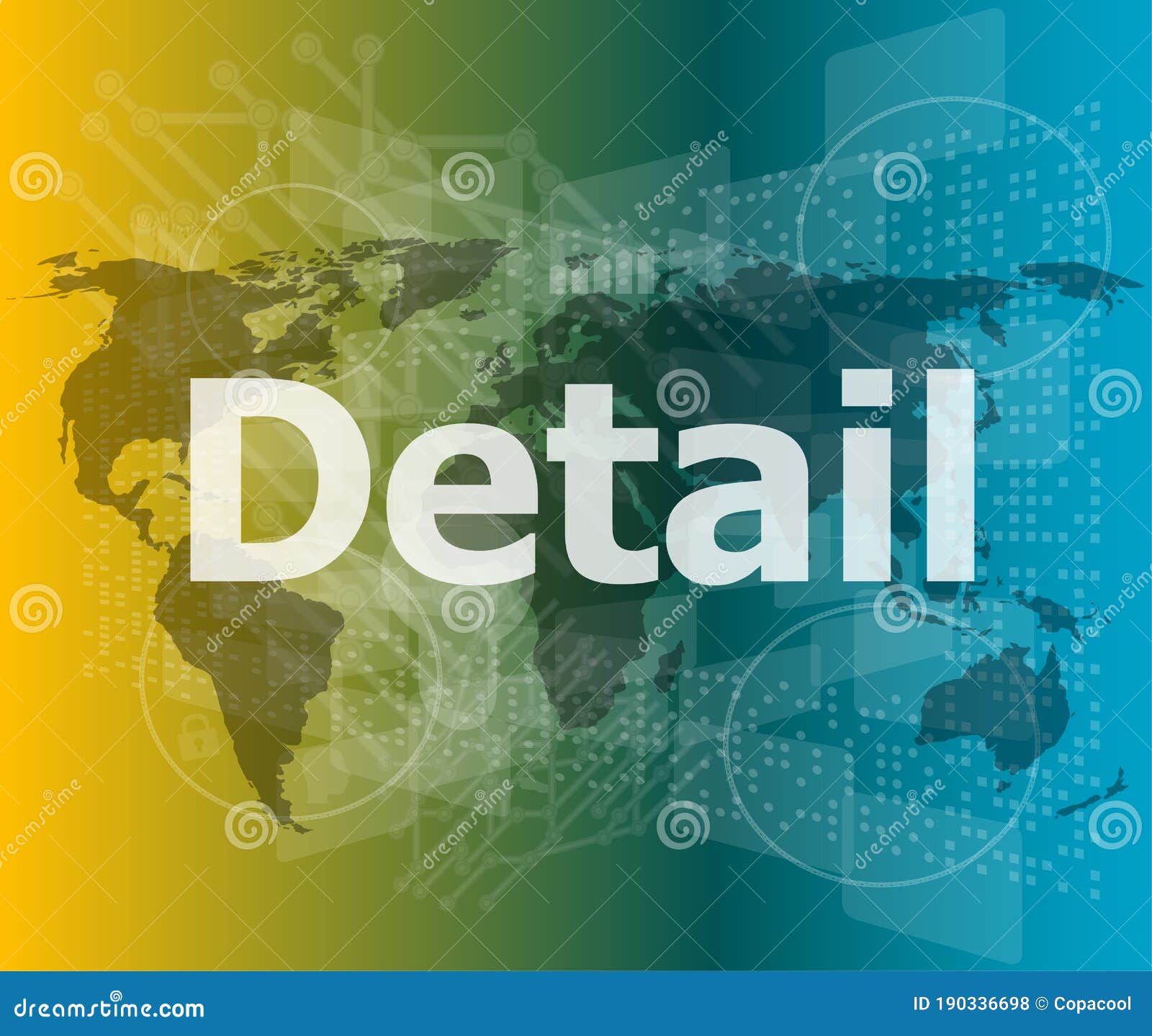 The Word Detail on Digital Screen, Business Concept Stock Photo - Image ...
