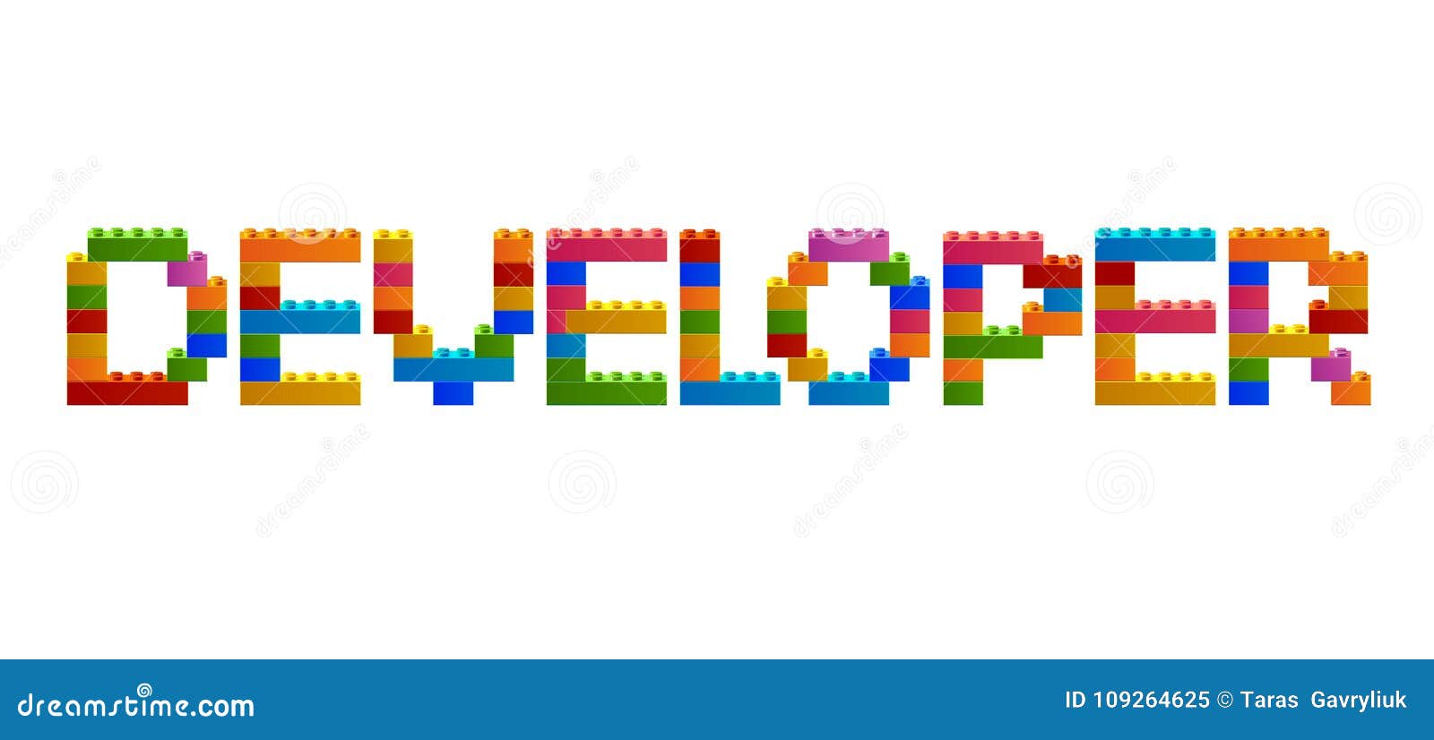 Word DEVELOPER from the Blocks of the Constructor Stock Vector ...