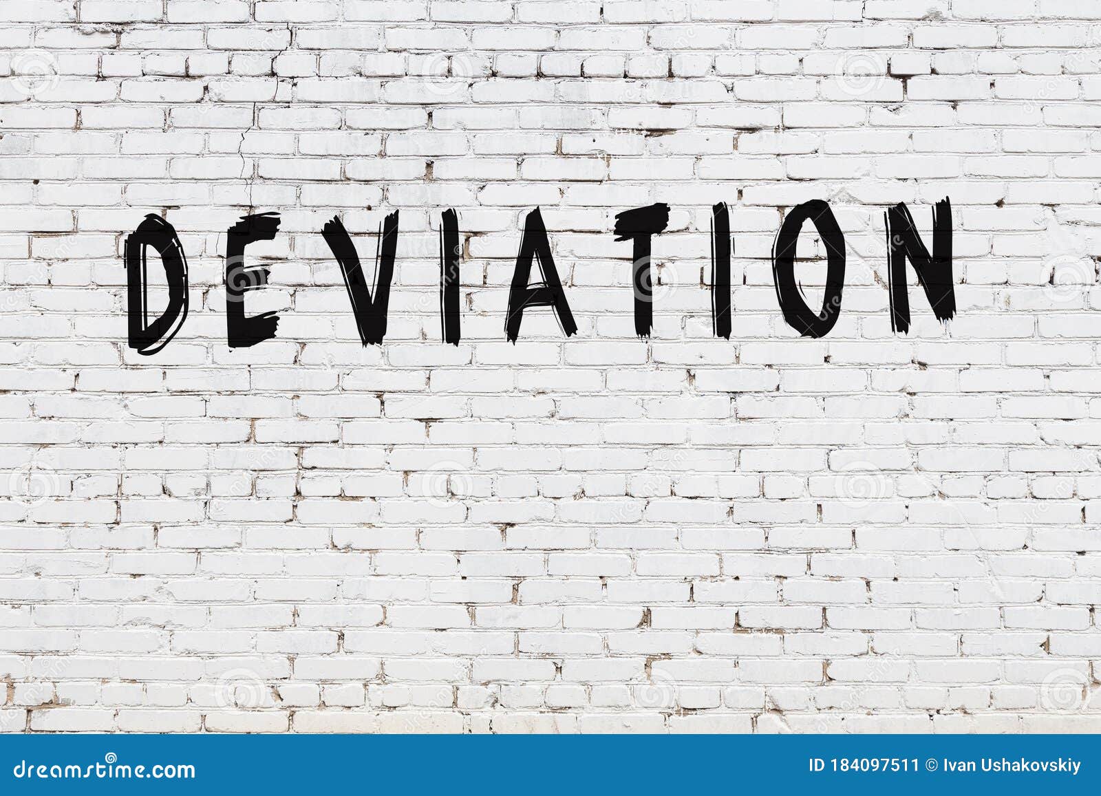 Word Deviation Painted On White Brick Wall Royalty-Free Stock Photo ...