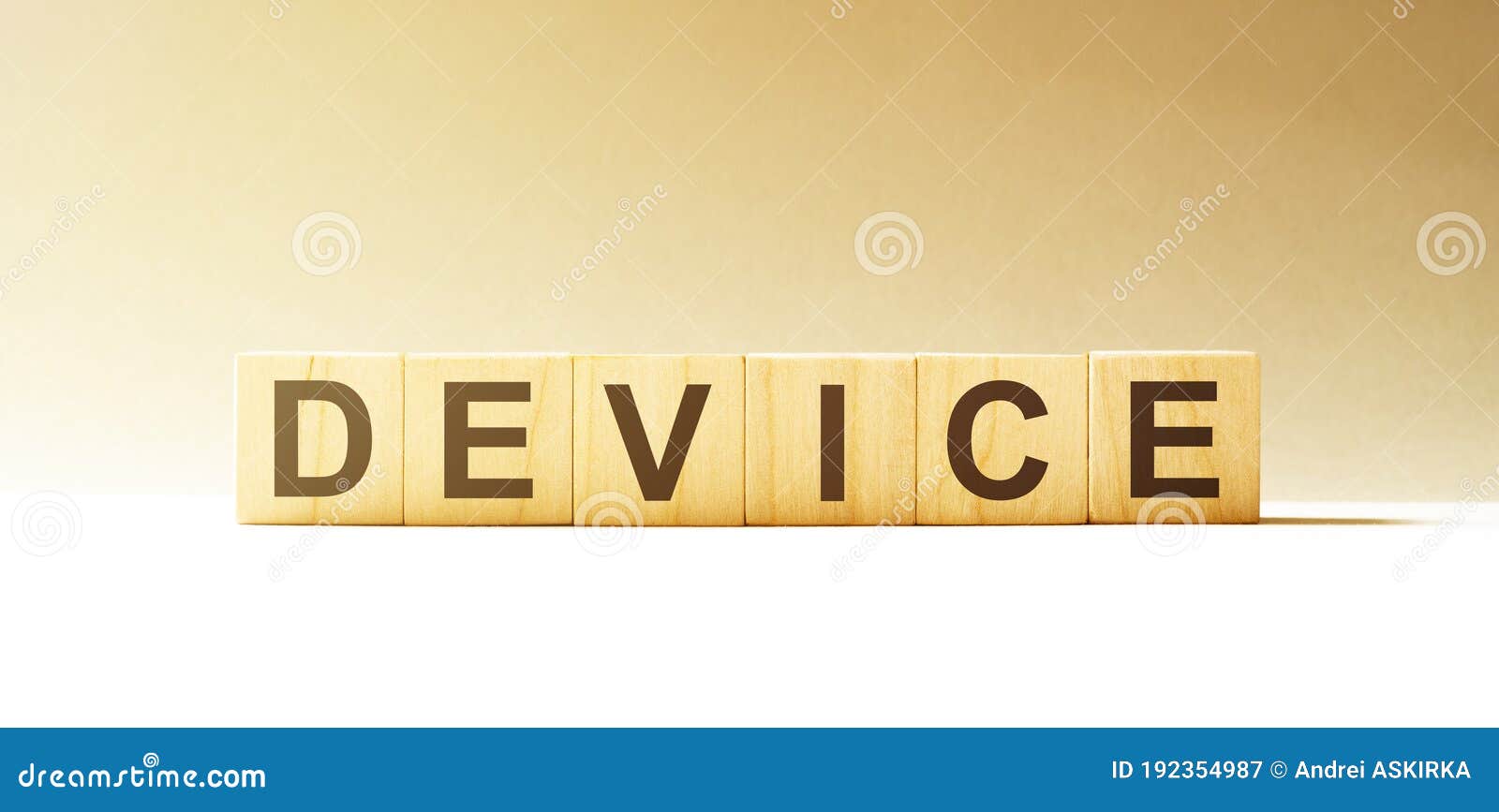 Word DEVICE Made with Wood Building Blocks Stock Image - Image of ...