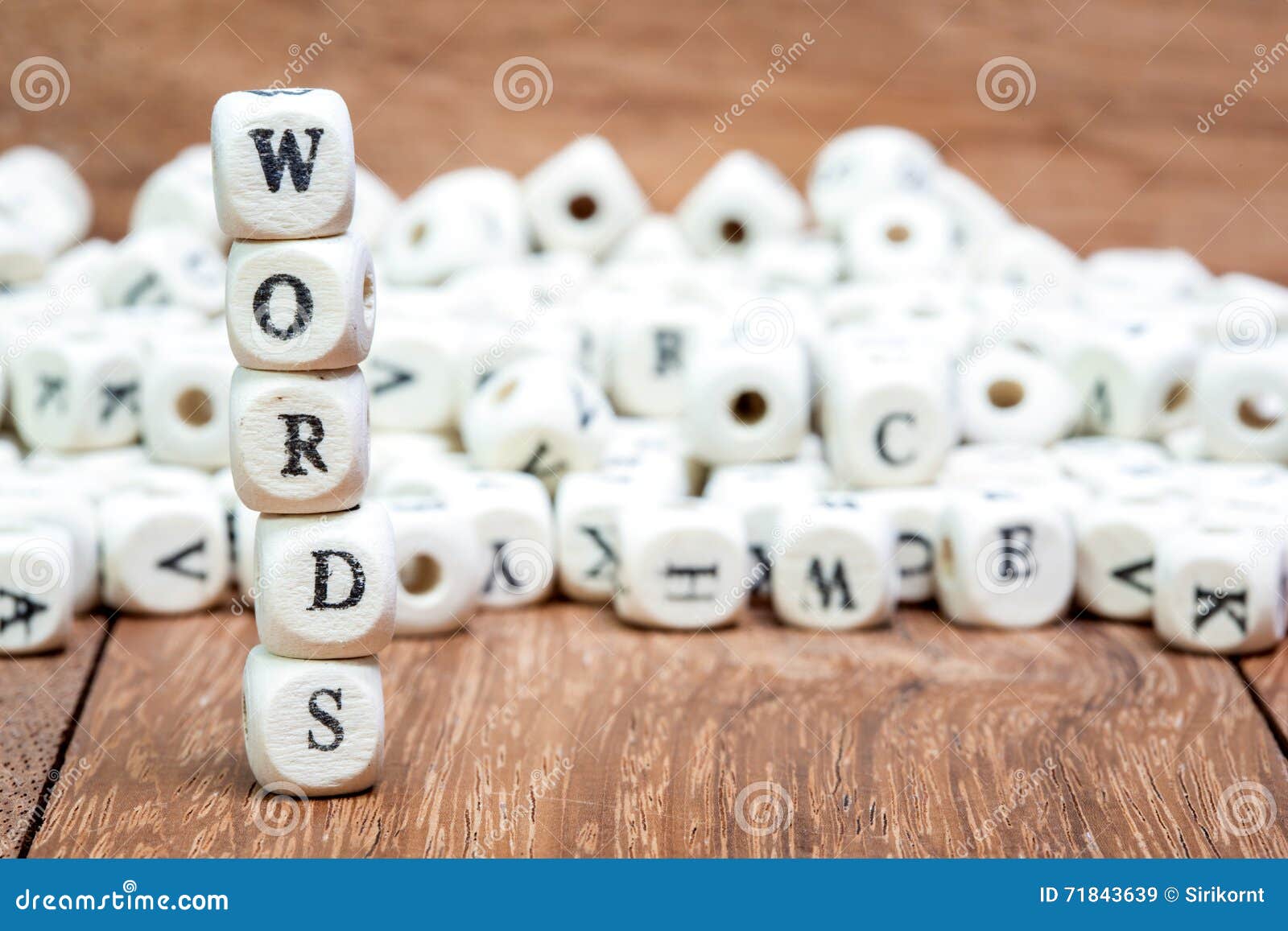 Word with Dice on White Background Stock Image - Image of background ...