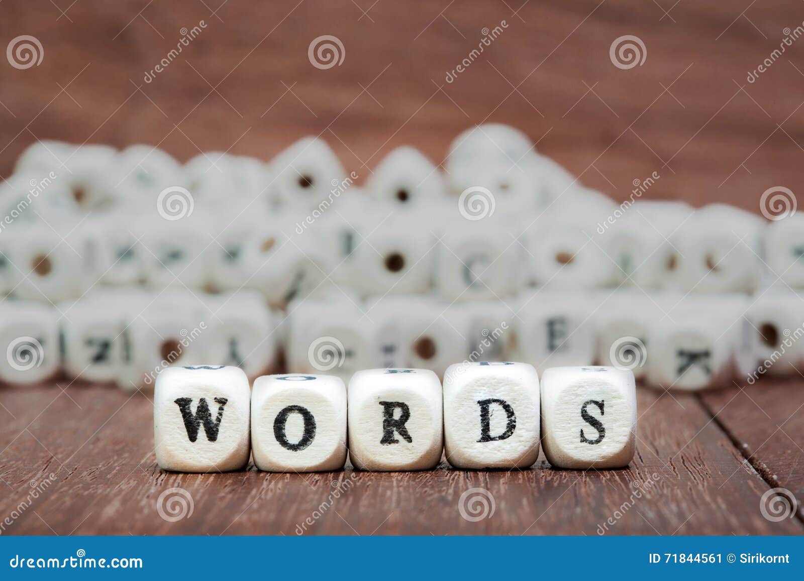 Word with Dice on White Background Stock Image - Image of motivation ...