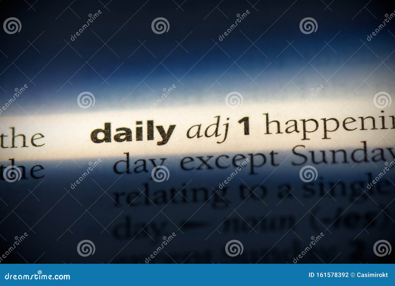 Daily stock photo. Image of isolated, meaning, definition - 161578392