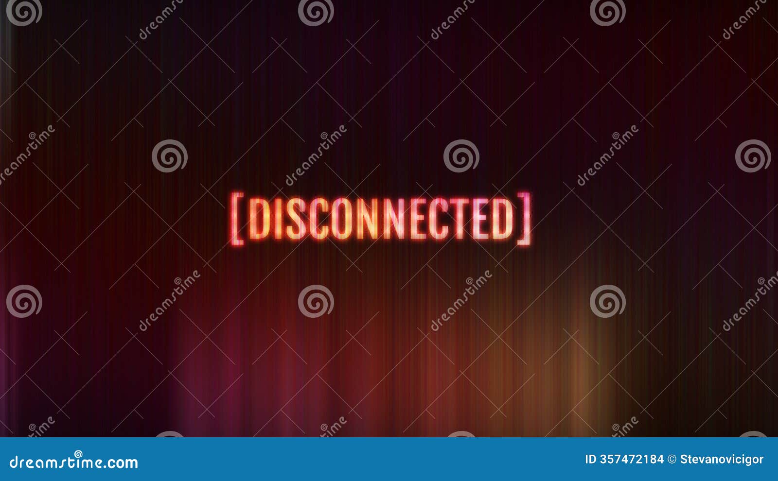 Word Disconnected with Technology Glitch Effect Stock Illustration ...