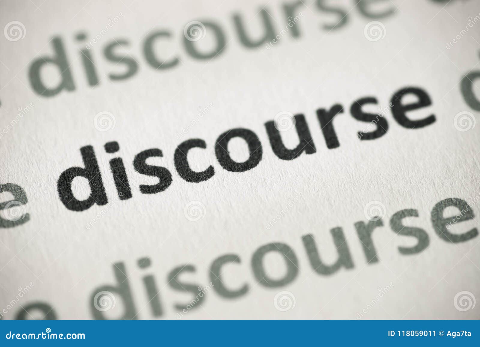 Word Discourse Printed on Paper Macro Stock Image - Image of dictionary ...
