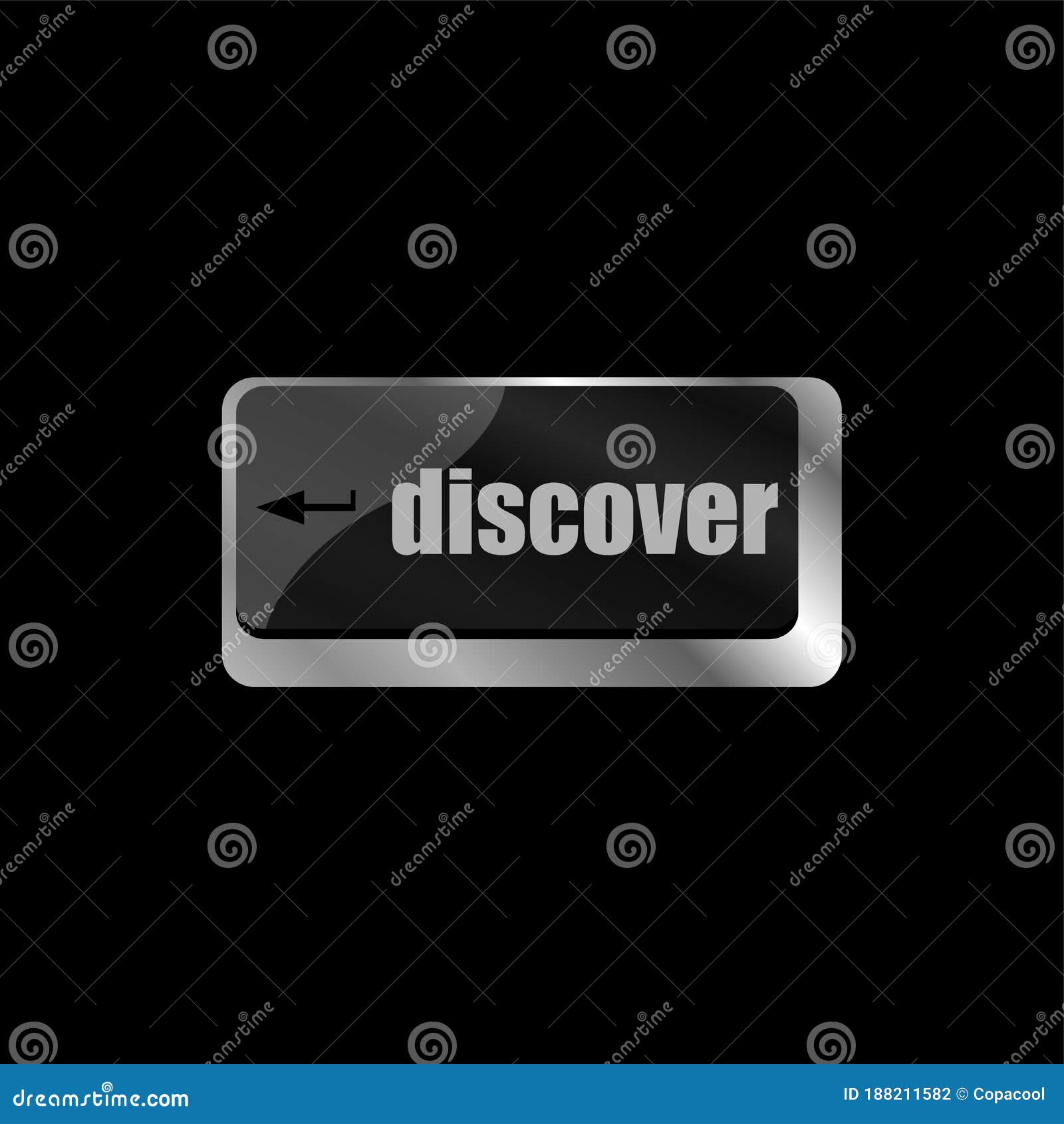 Word Discover on Computer Keyboard Enter Key Stock Illustration ...
