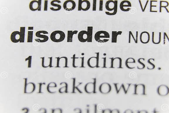 The Word Disorder Close Up stock photo. Image of brain - 114194420