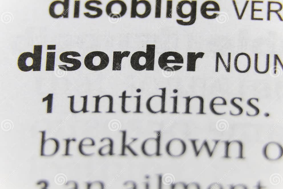 The Word Disorder Close Up stock photo. Image of brain - 114194420