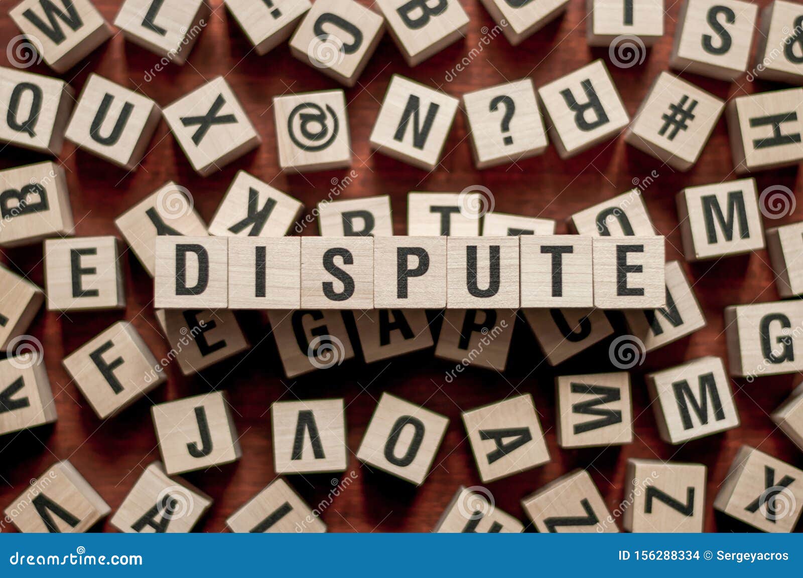 The Word of Dispute on Building Blocks Concept Stock Photo - Image of ...
