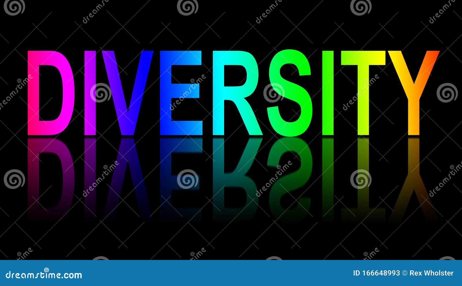 The Word DIVERSITY in Rainbow Colors Stock Image - Image of word ...